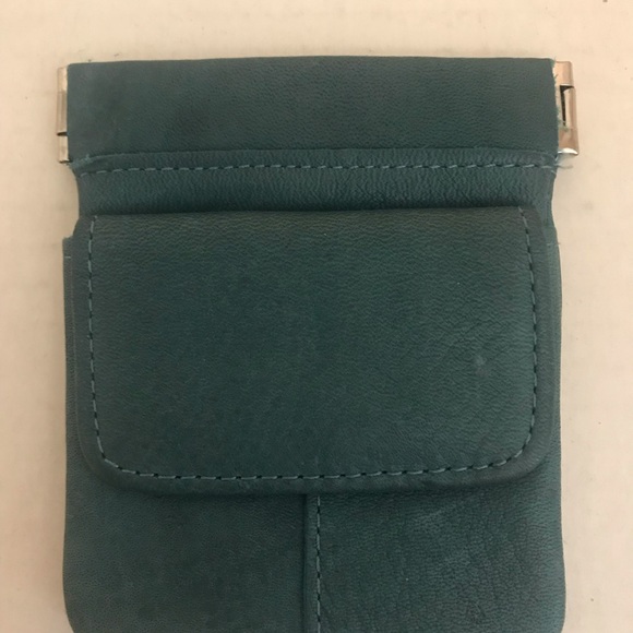 Pelle Studio | Bags | Vintage Pelle Studio Teal Green Leather Coin ...